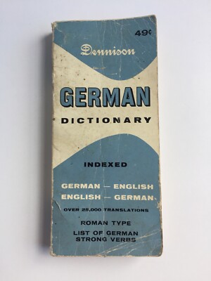 1952 Dennison German - English Pocket Dictionary Indexed Paperback ...