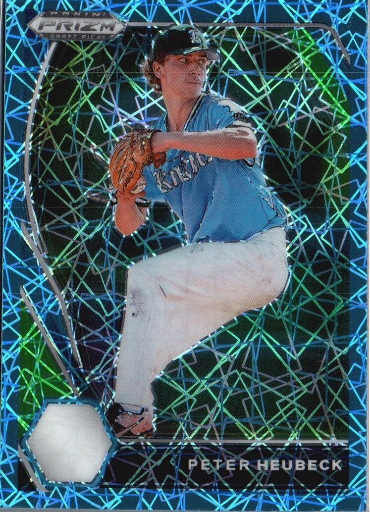 2021 Panini Prizm Draft Picks - Peter Heubeck #PDP101 Blue Velocity ...