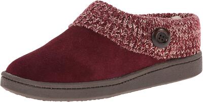 Clarks Women's Fairisle Scuff Leather Slipper Mules Sweater Cuff Clog ...