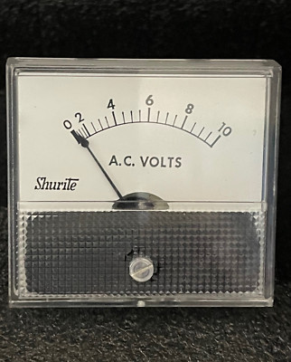 1pc Vintage Shurite 8403Z Model 850 Panel Meter 0-10 A.C. Volts **NOS ...