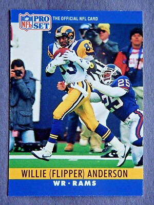 Willie (Flipper) Anderson #162 Pro Set 1990 Football Card (Los Angeles ...