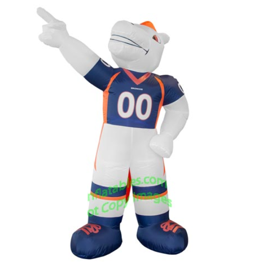 7' Air Blown LED Self-Inflatable NFL Denver Broncos Thunder Mascot Yard ...
