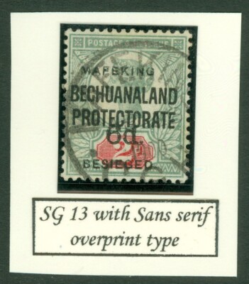 SG 13 Mafeking 1900. 6d on 2d green & carmine. Very fine used CAT £130 ...