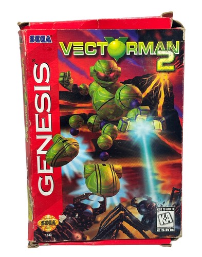 Vectorman 2 (Sega Genesis, 1996) Complete in Damaged Box - Tested and ...