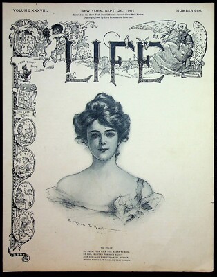 C. Allan Gilbert COVER ONLY Life Magazine September 26 1901 Beautiful ...