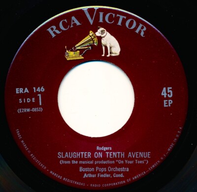 BOSTON POPS FIEDLER - SLAUGHTER ON TENTH AVENUE / FANCY FREE - 45 ...