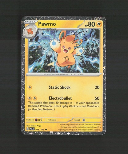 Pawmo 075/193 Paldea Evolved Cosmos Holo Rare SWIRL Pokemon Card NM | eBay