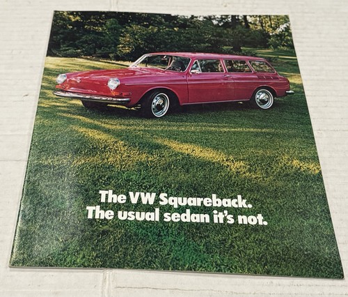 Volkswagen Squareback Square Back Automobile Sales Dealer Brochure VW ...
