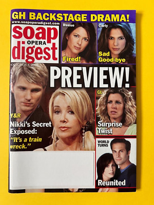 Y&R GH GL * AS THE WORLD TURNS PREVIEW October 4 2005 SOAP OPERA DIGEST ...