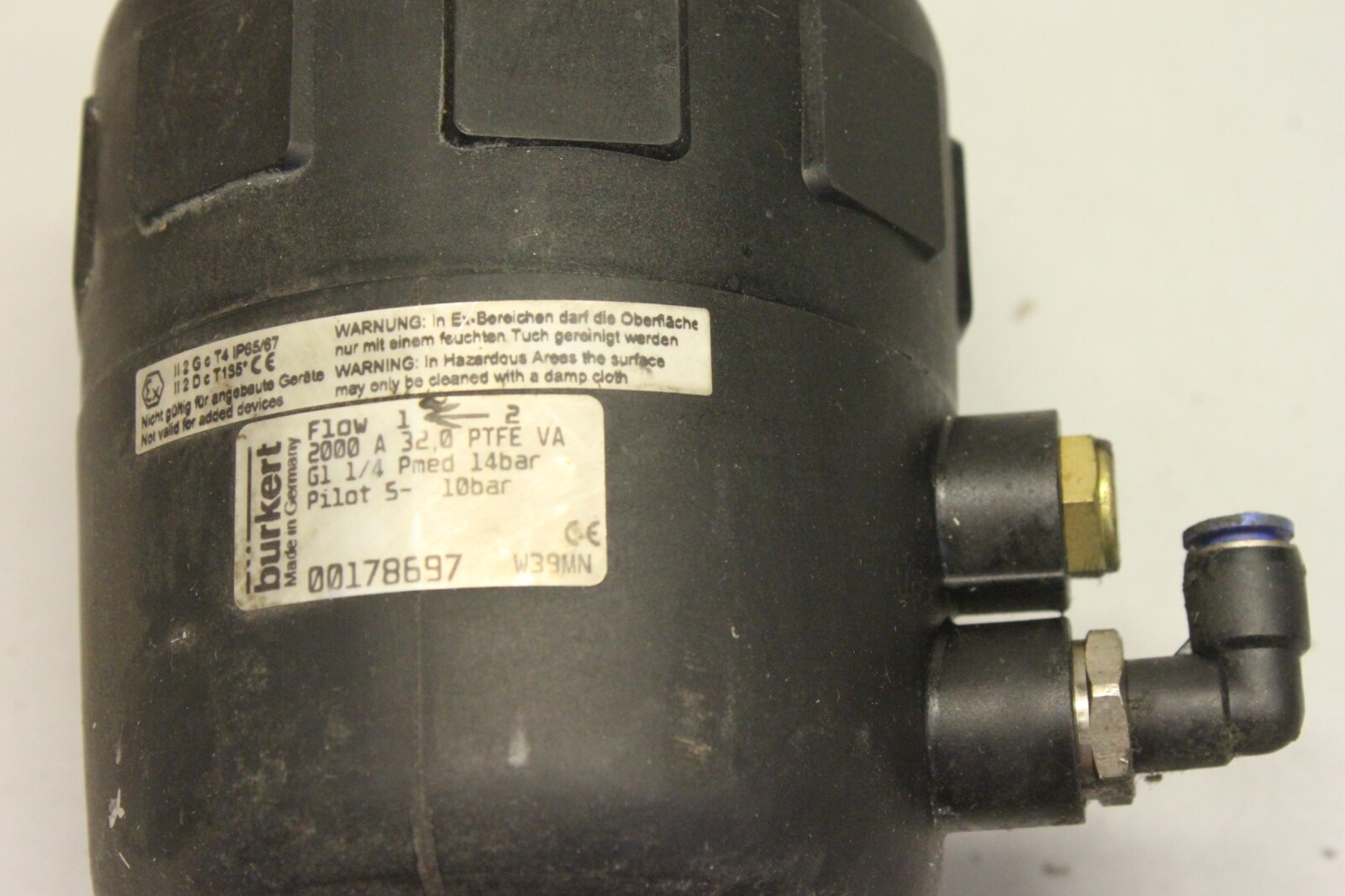 BüRKERT Pilot 5-10bar 00178697 2000A 32,0 PTFE VA Ventil Valve WMN ...