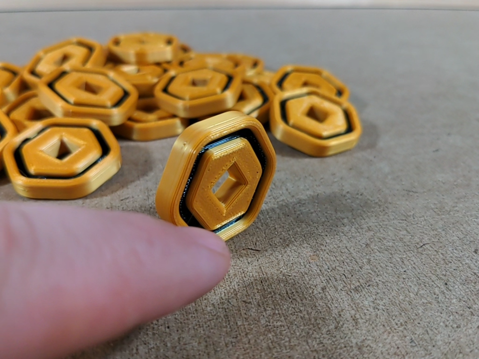 Robux Roblox Coins - Mixed Color Order - Double Sided 3D Printed Party ...