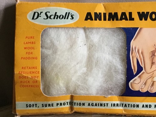 Vintage UK DR Scholls Vintage Lambs Wool Package Padding Between Toes ...