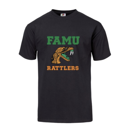 FAMU RATTLER” Logo T-Shirt Black Unisex Florida A&M University FAMU Sz ...