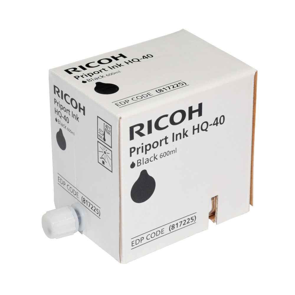 Original Ricoh 817225 893188 Ink HQ-40 black Priport DX 4542 4545 JP ...
