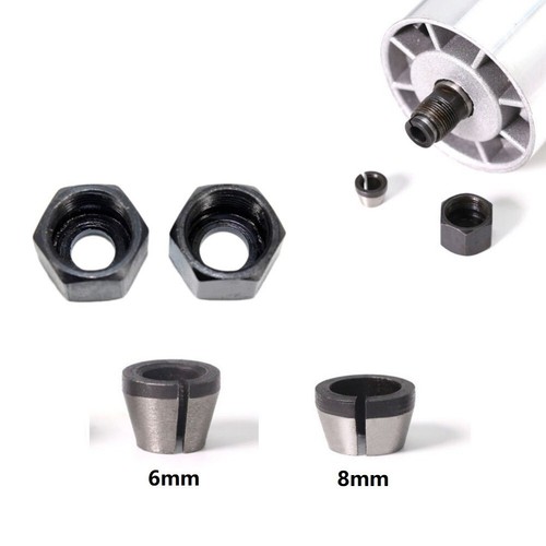 4pcs Collet Chuck Router Bit Nut For Woodworking Machine Tools 6mm 8mm ...