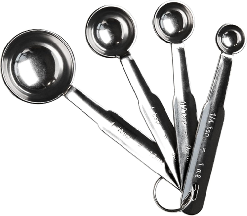 Stainless Steel Measuring Scoops - Set of 4 - Measure & Combine Wet ...