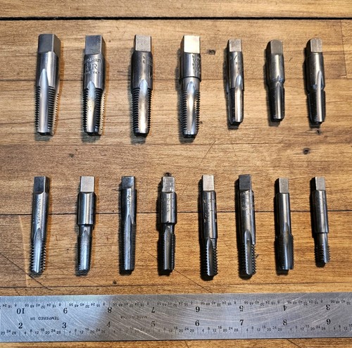 VINTAGE Tools MACHINIST PIPE Taps LOT Metal Threading Toolmaker Taps ...