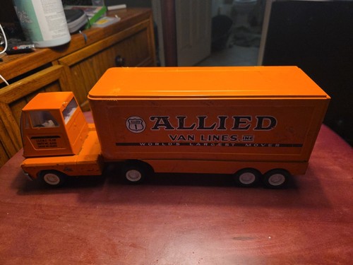 Vintage TONKA Allied Van Lines Moving Truck Tractor Trailer Semi Truck ...
