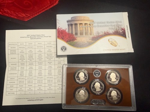 2017-S US Mint Proof Quarters ATB Clad 5 Coin Set Box COA OGP | eBay