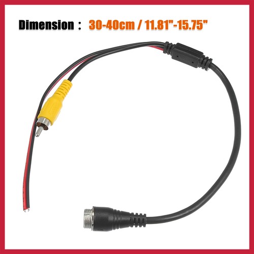 2Pcs Auto Camera Adapter M12 4-Pin Male to RCA AV Male with Trigger ...