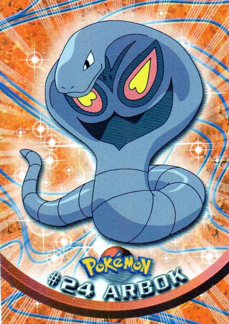Pokemon #24 Arbok Card Blue Logo Topps TV Animation Series 1999 | eBay