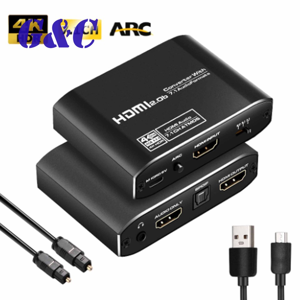 4K HDMI fit for Audio Extractor 7.1 splitter HD To Audio ARC With ARC ...