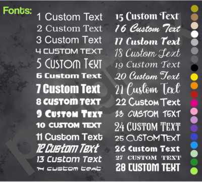 Personalised Name Vinyl Sticker Word Text Cut Fancy Font Sticker ...