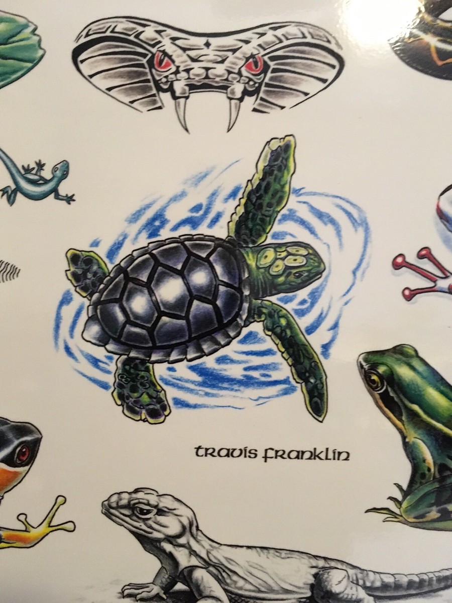 Travis Franklin Tattoos Tattoo Flash Single Sheet Print Name Reptiles