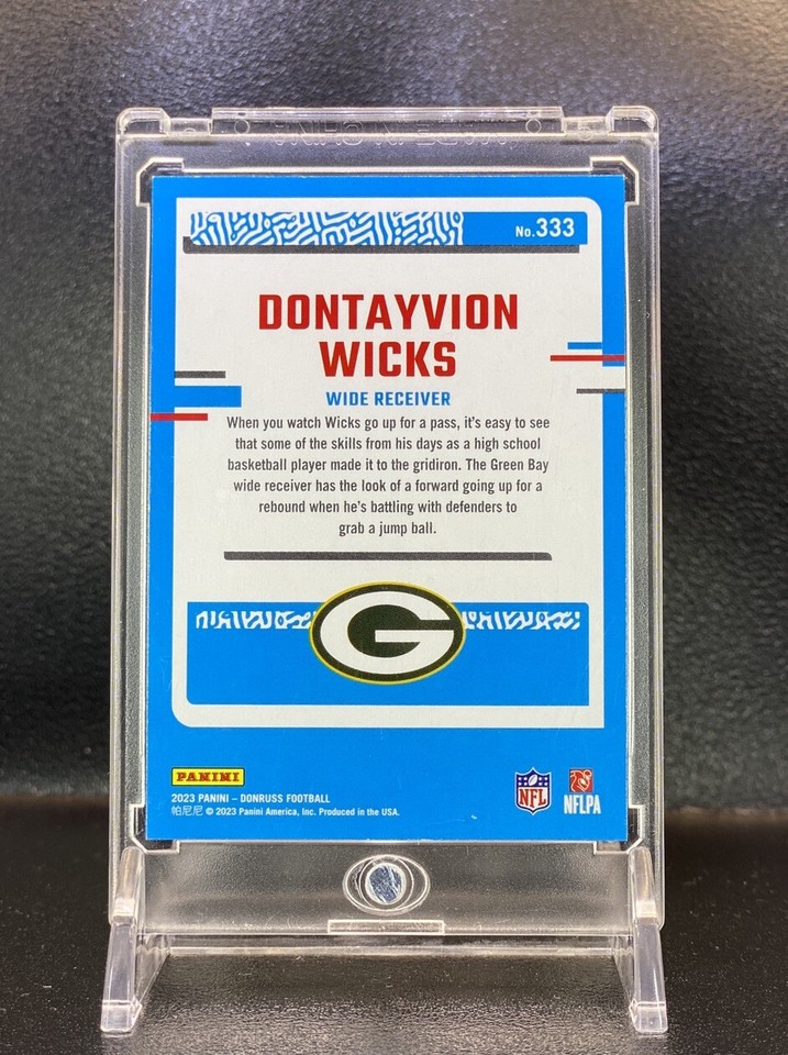 DONTAYVION WICKS • PACKERS WR 2023 Donruss RATED ROOKIE | eBay