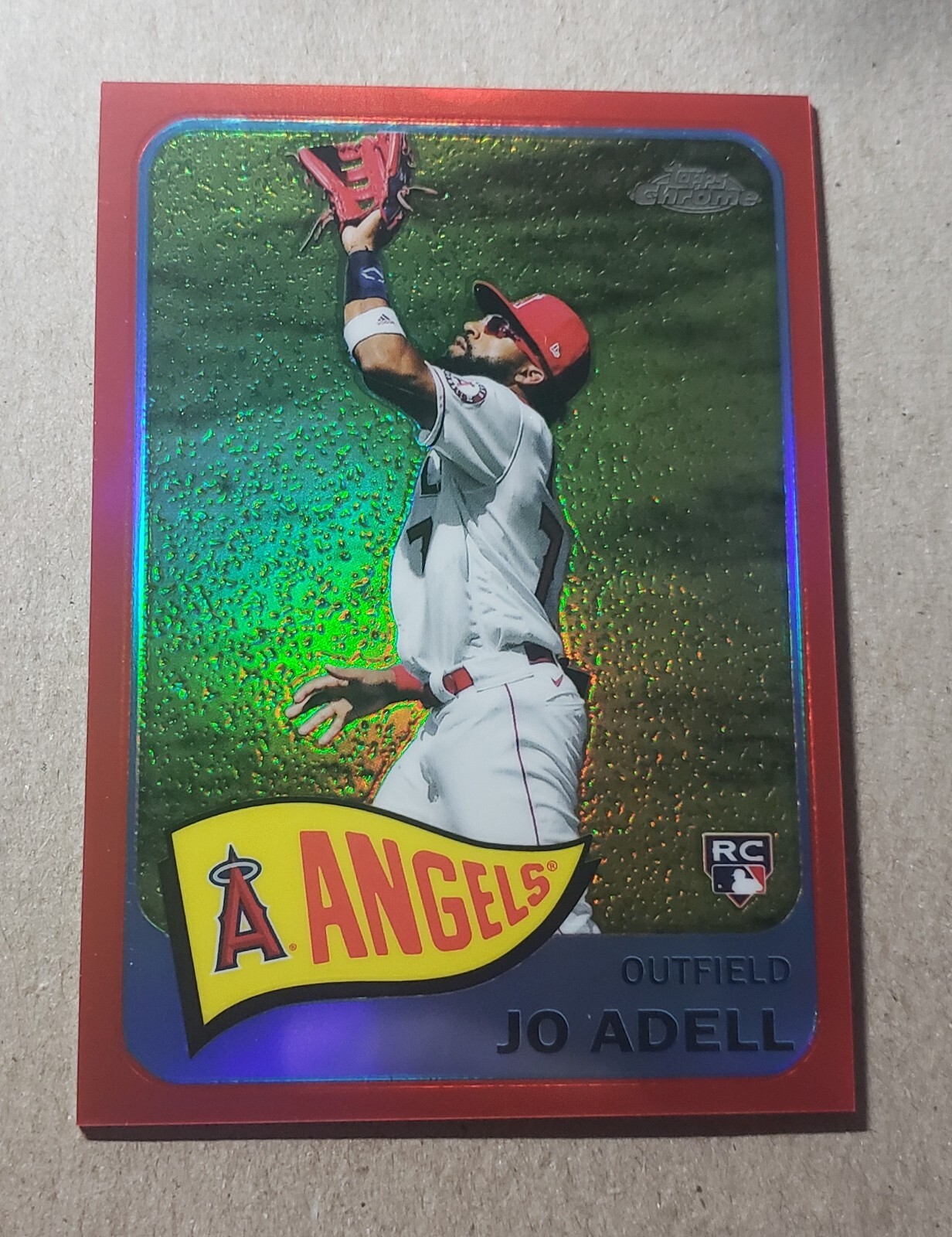 2021 Topps Chrome '65 Red Refractor Jo Adell RC /70 Los Angeles Angels ...
