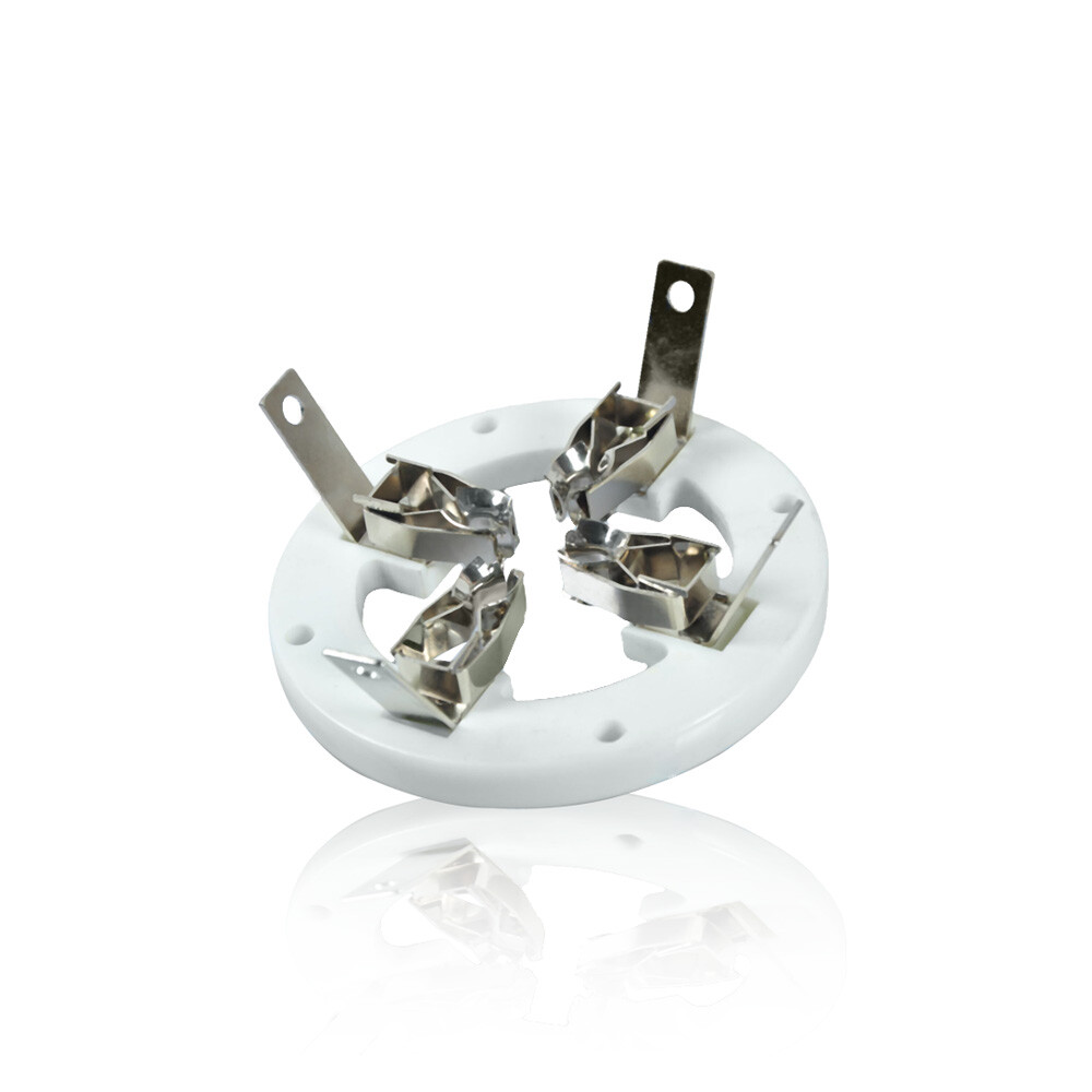 1 x 4pin Vacuum Huge Tube Socket Silver Plated Ceramic for 6T51 TB5 ...