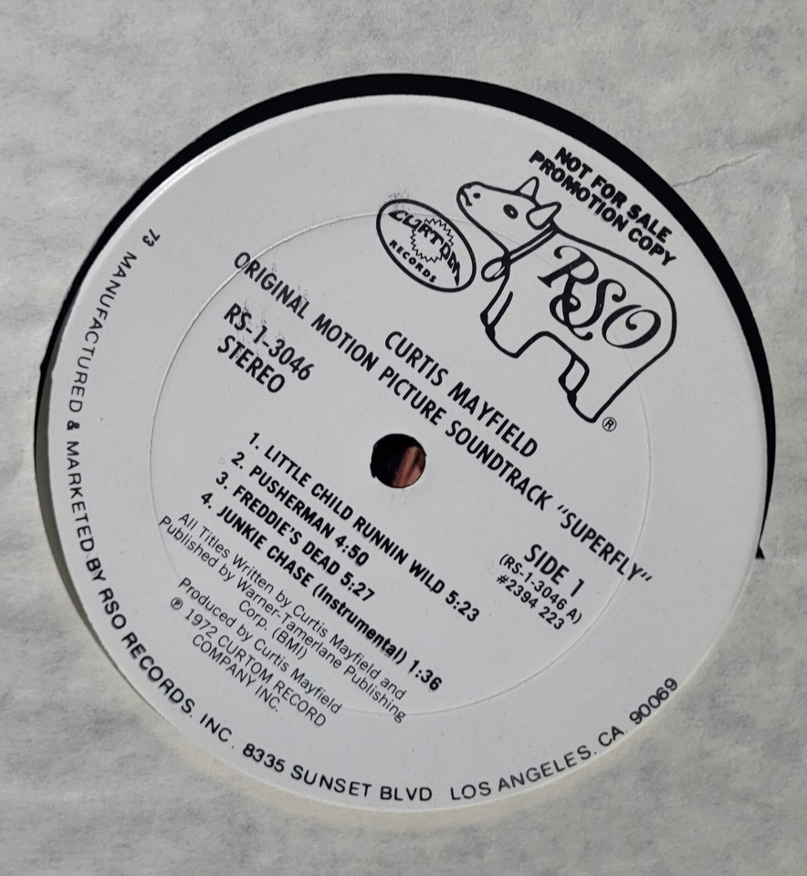 Superfly by Mayfield Curtis Original Vinyl 1972 Soundtrack PROMO ...