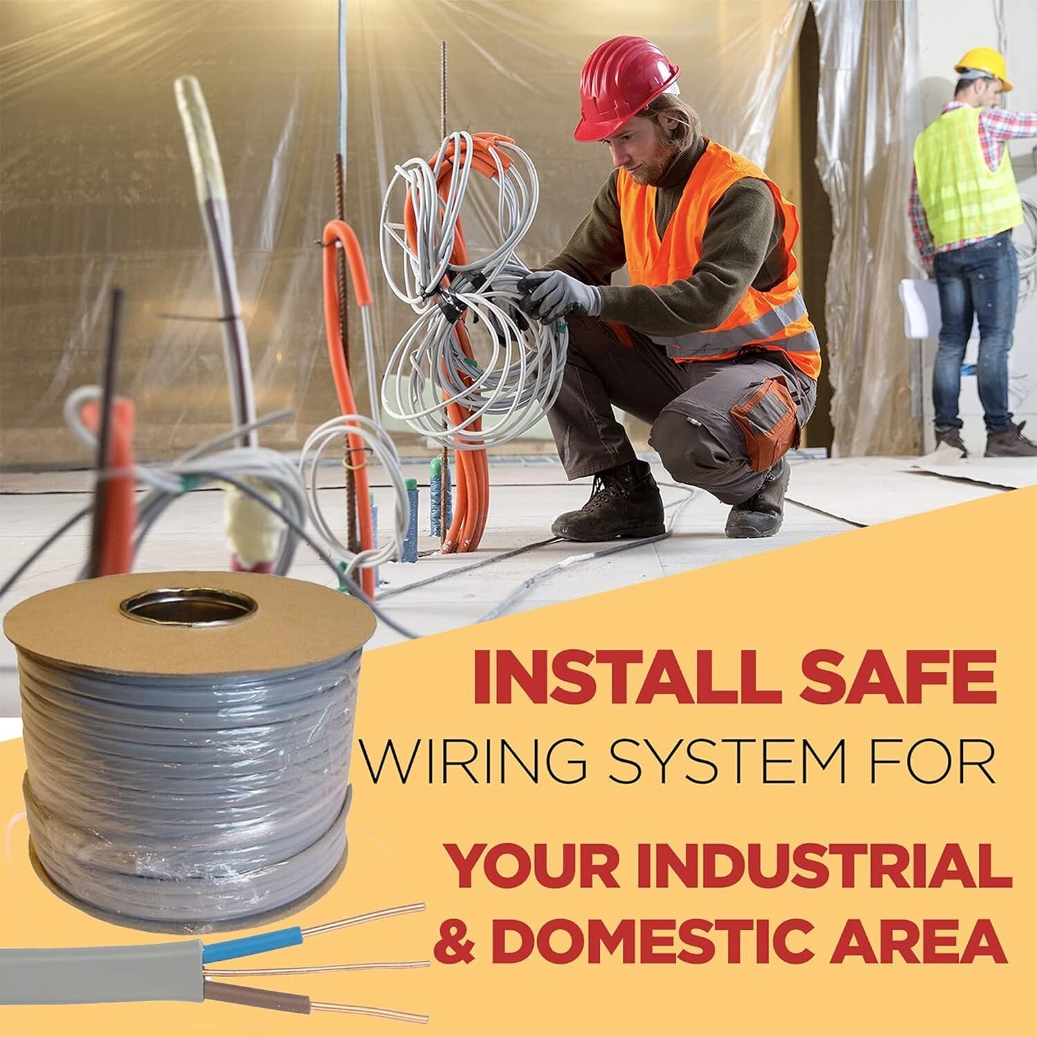 1.5mm 2.5mm 6mm TWIN AND EARTH CABLE LIGHTING/SOCKET/COOKER WIRE WIRING ...