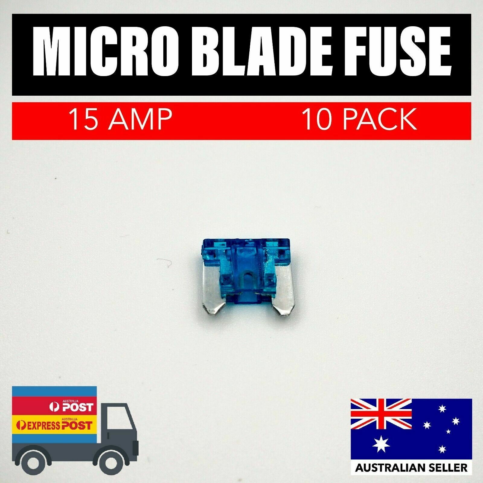 10 X 15 Amp Micro Blade Fuse Mini Auto Car ATM Low Profile Vehicle ...