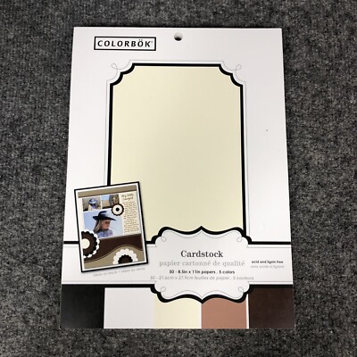 Colorbok Neutral Smooth Cardstock Paper Pad 8.5 X 11 Acid Free 48pk 5 ...