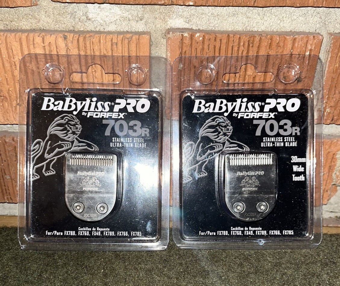 BaBylissPRO Forfex Trimmer Blade, 30mm Wide Tooth *New* FX703R Pair Set ...