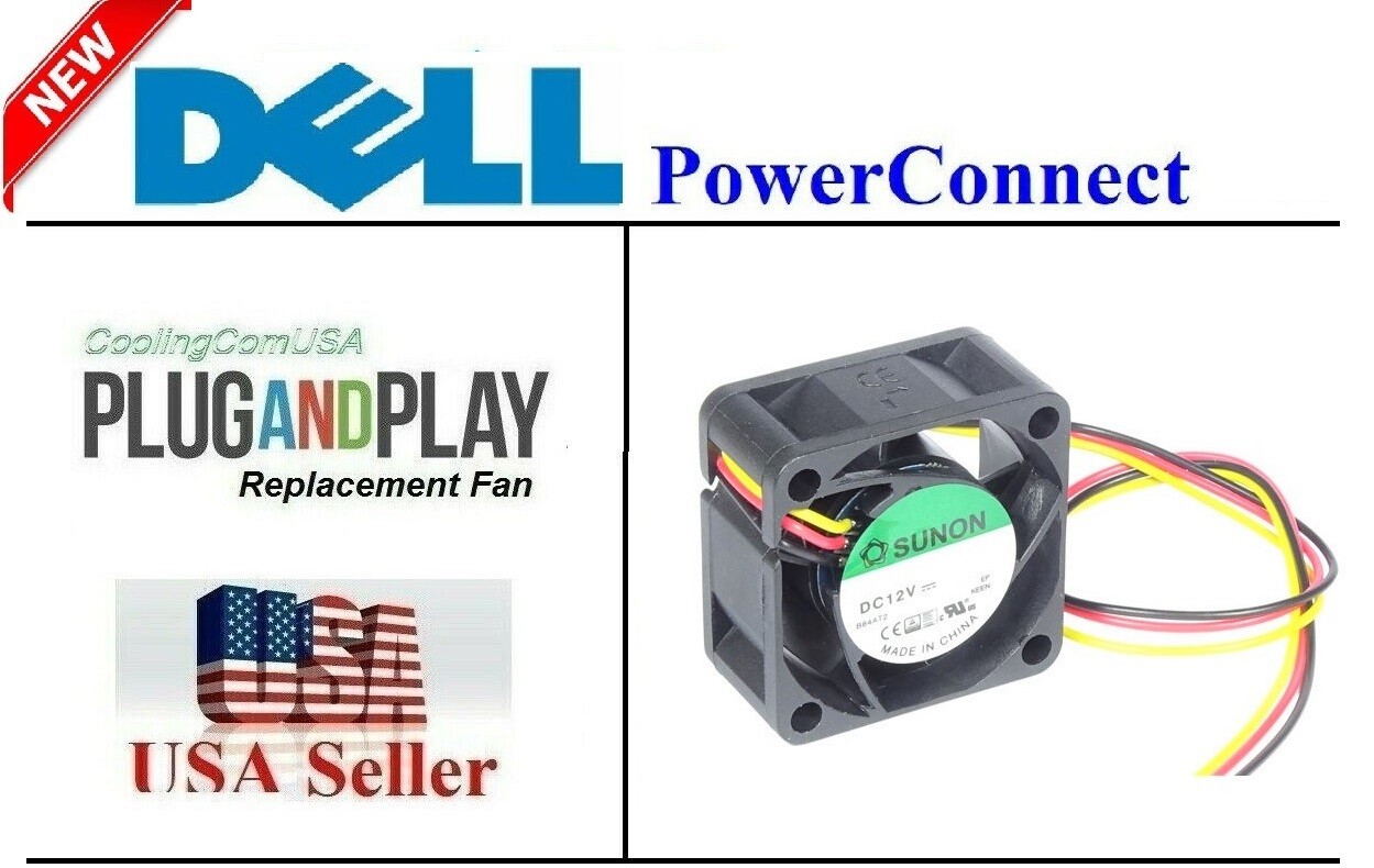 Pack of 4x new Replacement Fans for Dell PowerConnect 6248 Fan Kit ...