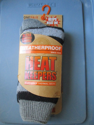 Heat Keepers Weatherproof Cushioned Thermal Socks Size 10-13 NEW | eBay