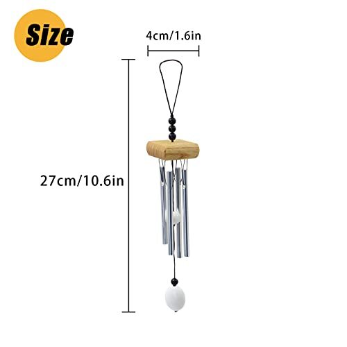 Small Wind Chimes, Outdoor Aluminum Chime with Soft Melodic Tones ...