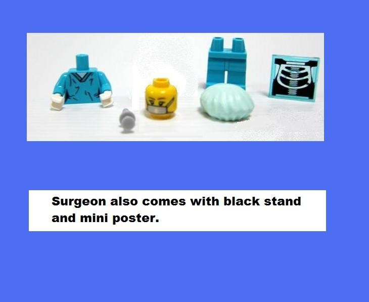 LEGO SEALED Series 6 SURGEON NURSE DOCTOR X-RAY SCRUBS ANESTHESIOLOGIST ...