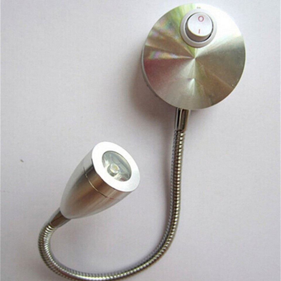 Wall Mounted Adjustable Lamp Bedside Flexible Arm Light LED Reading | eBay