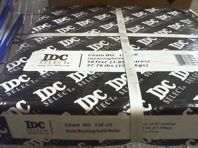IDC Select 120-1R Riveted Roller Chain 10FT 1-1/2" Pitch Size 120 ...