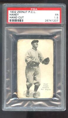 1932 Zeenut Fred Haney PSA 1.5 Graded Baseball Card PCL P.C.L Los ...