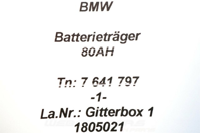 Battery Tray Fits BMW 2 Series X1 Mini Clubman Countryman 61217641797 ...