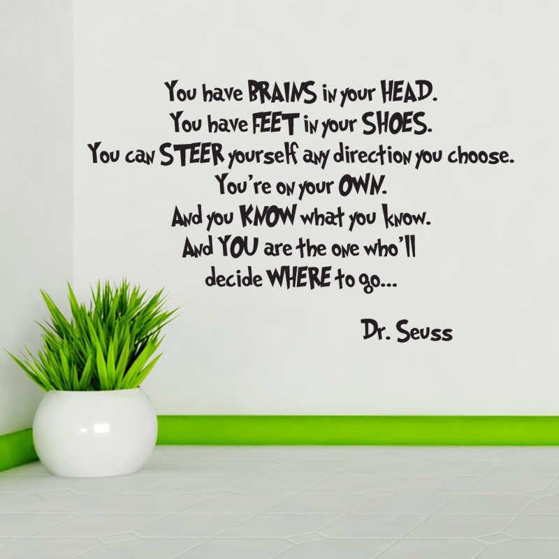 You Have Brains In Your Head Dr. Seuss Printable Wall Art, You Have