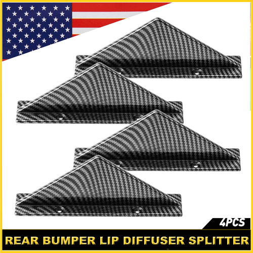 Fashion Triangle Carbon Fiber Rear Bumper Diffuser Fin Spoiler Lip Wing ...