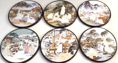 Korean Genre Picture Coasters 6 Designs Cork Back Hongpa Kim Jong Rae ...