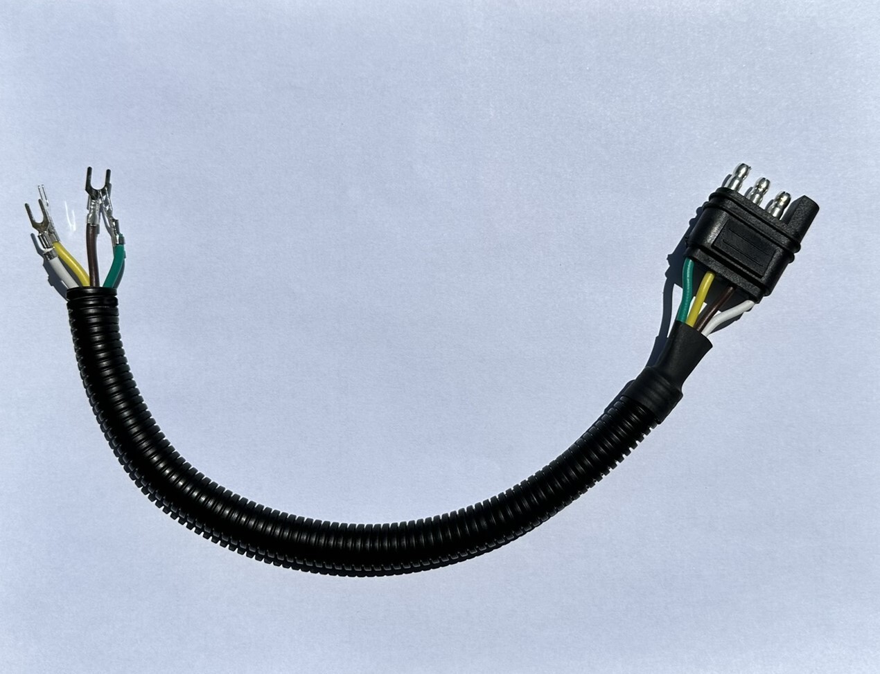 4 WAY PIN FLAT MALE RV TRAILER PLUG WIRING PIG TAIL HARNESS | eBay