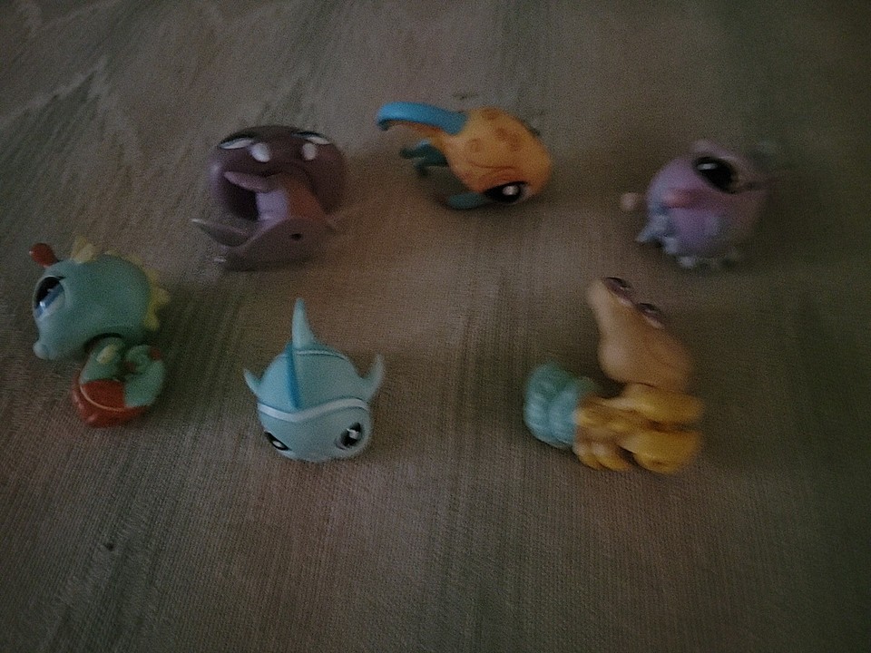 Lot Of 6 LPS Littlest Pet Shop Figures Toys. Walrus. Fish.Snail ...