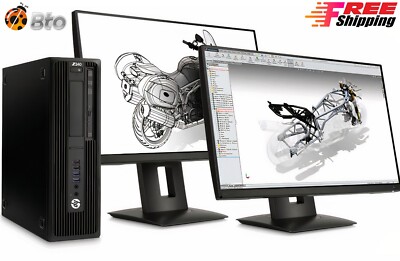 HP Desktop Computer Core i5 16GB 2TB, 1TB M.2 SSD WiFi New 24" LCD Win ...